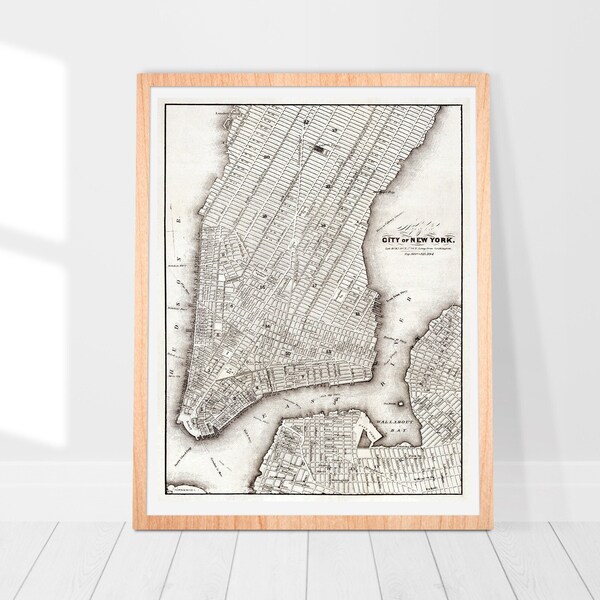 1850 Map of New York City - Etsy