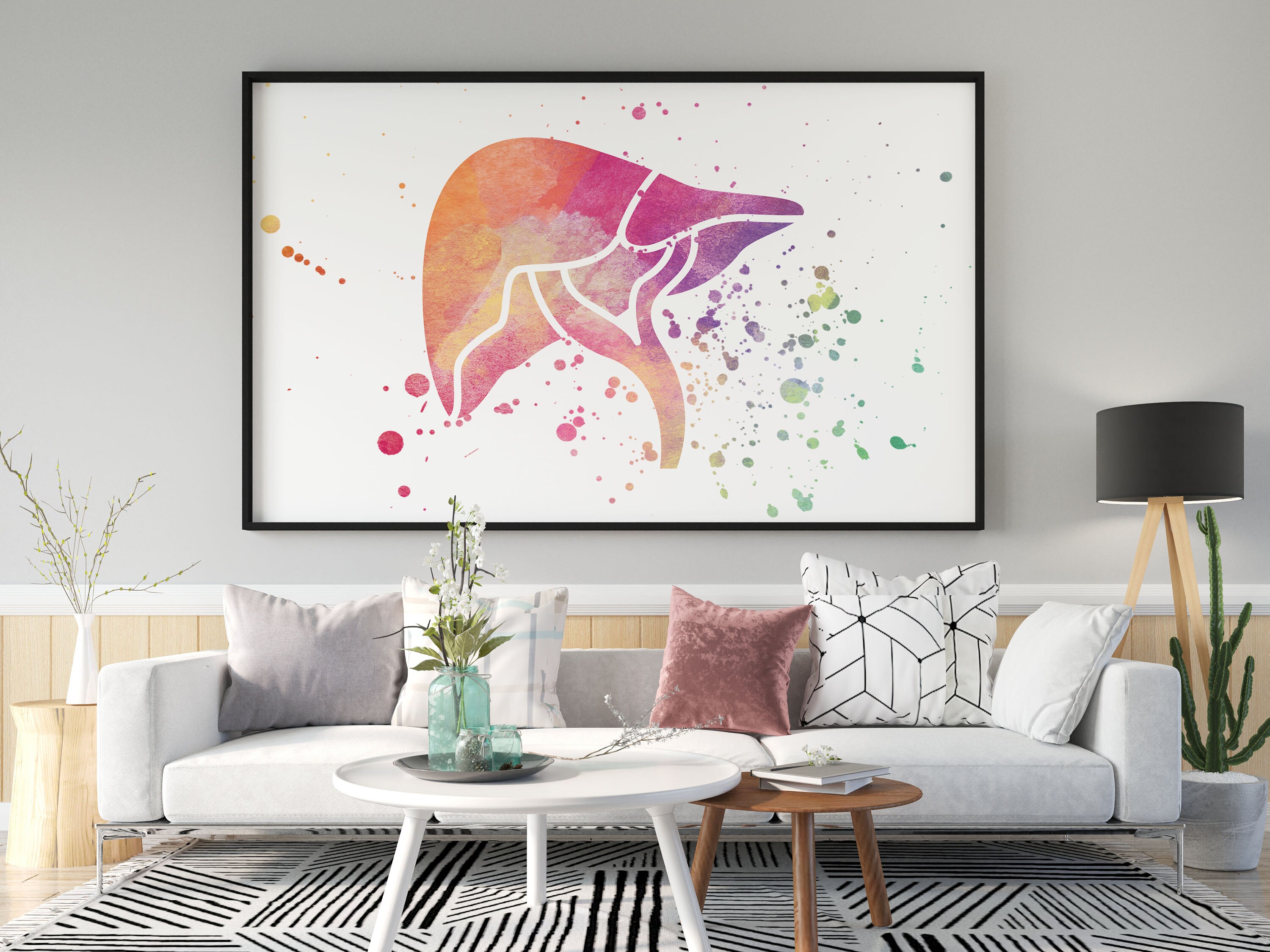 Watercolor Liver Anatomy Poster Human Anatomy Print Medical - Etsy