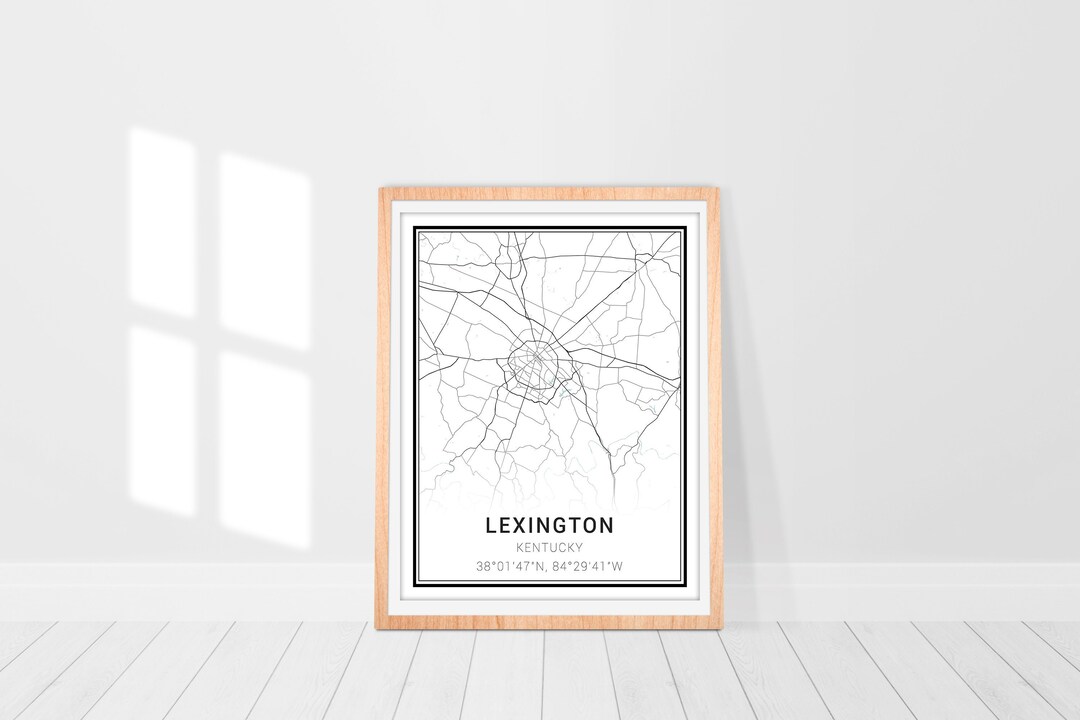 Lexington Map Art Print • Kentucky Lexington City Map Poster ...