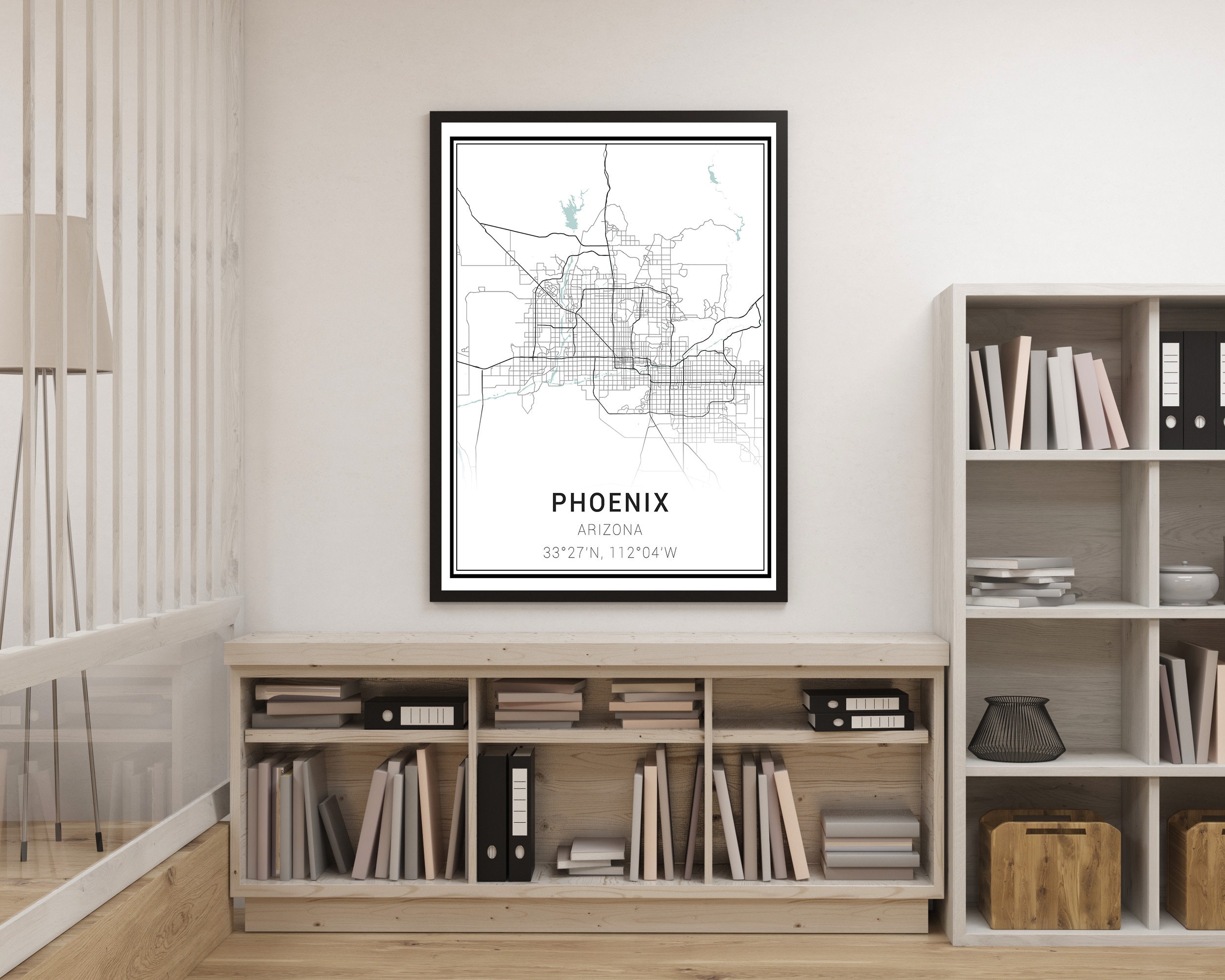 Phoenix Map Print • Phoenix City Map • Phoenix Poster • Phoenix Wall ...