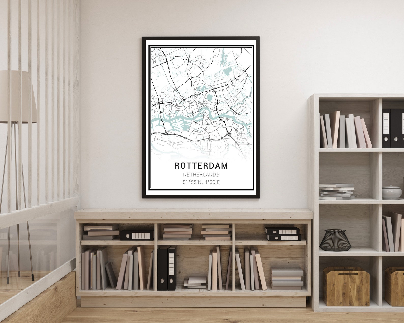 Rotterdam Map Art Print • Netherlands Rotterdam City Map Poster ...