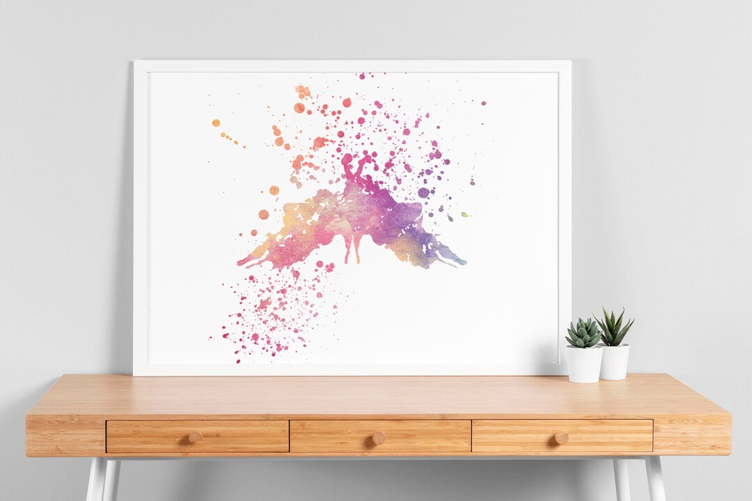 Watercolor Rorschach Inkblot Test Card 5, Medical Clinic Art Poster ...