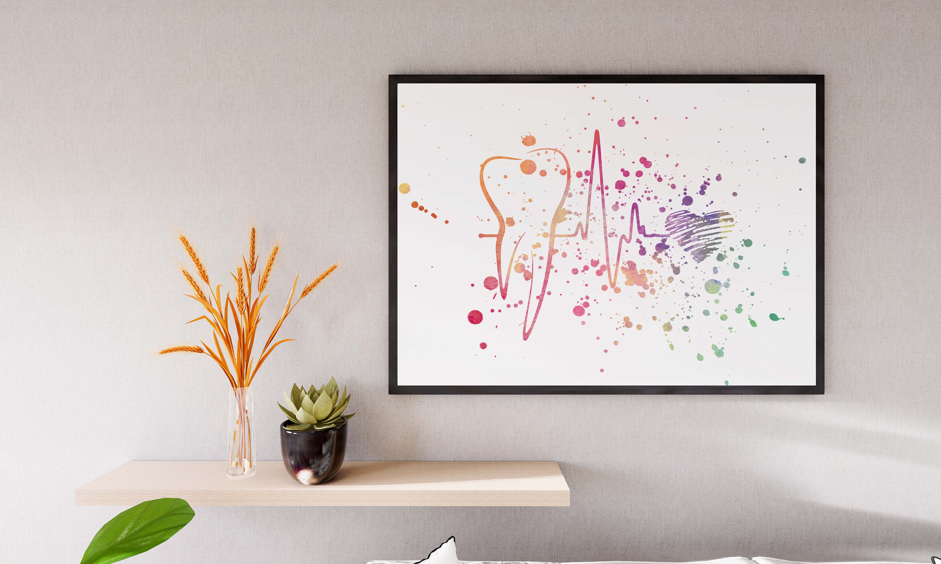 Watercolor Tooth Love Poster Dentist Decor Dentistry Office - Etsy