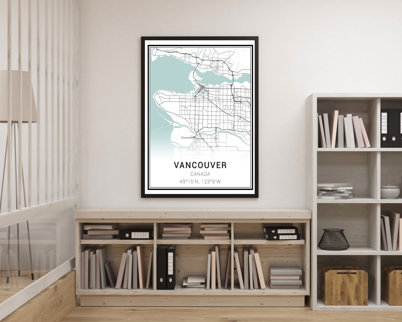 Vancouver Map Art Print • Canada Vancouver City Map Poster • Vancouver ...