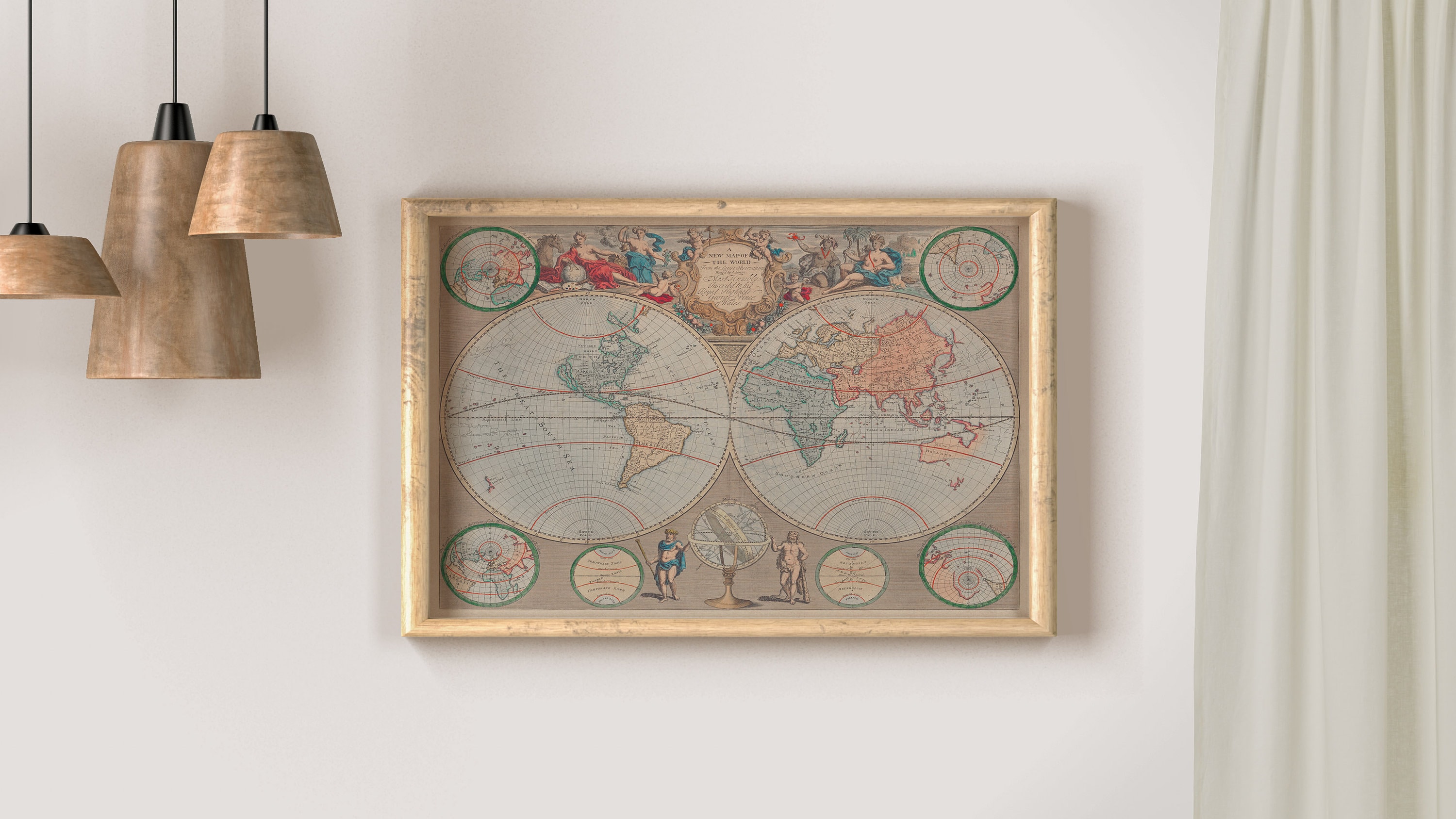 A New Map of the World 1720 Vintage Map Print Old Map - Etsy