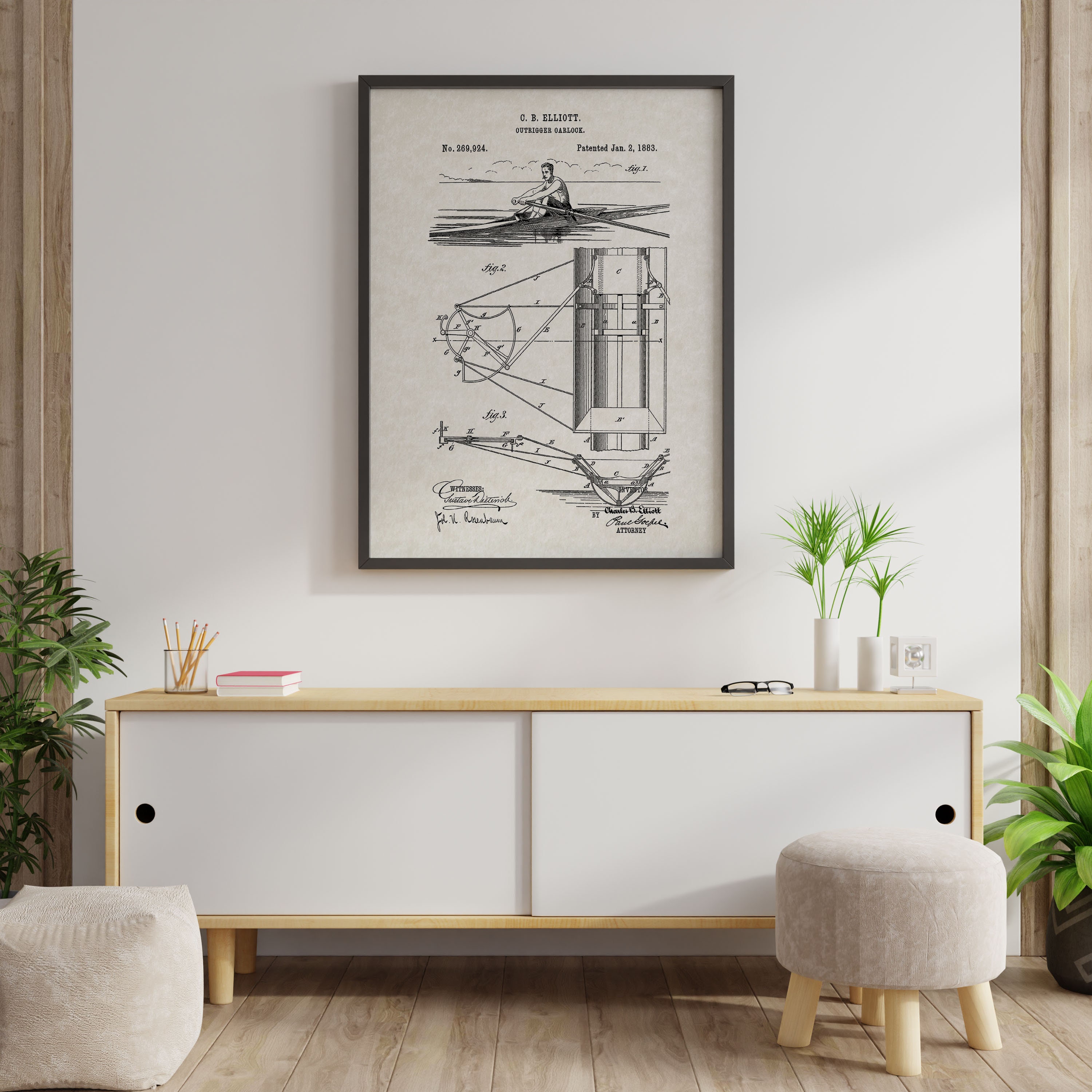 Vintage Rowing Patent Print Rowing Wall Art, Rowing Poster, Beach House ...
