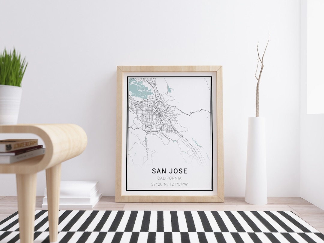 Impresión de mapas de San José - Mapa de la ciudad de San José, Cartel ...