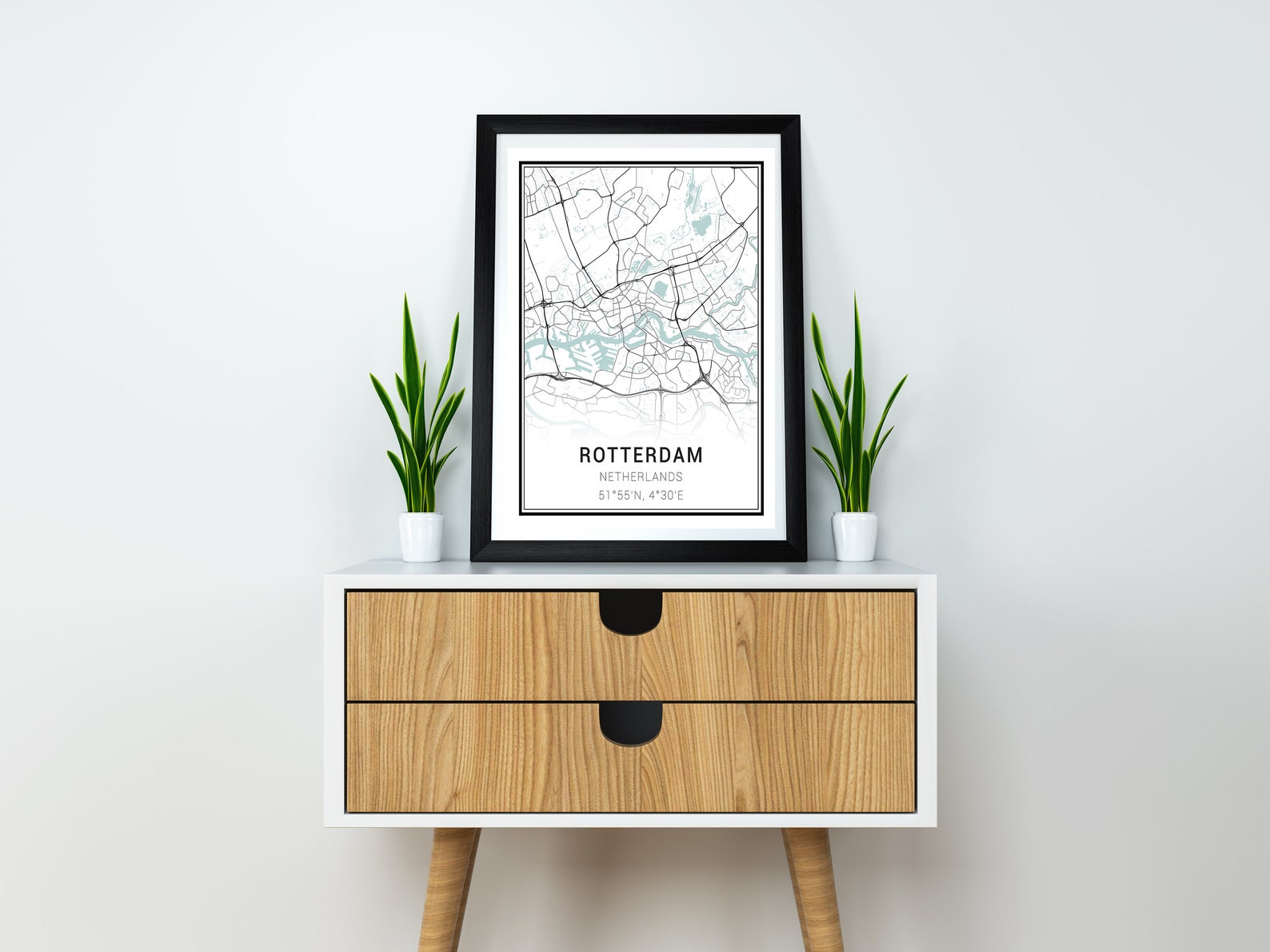 Rotterdam Map Art Print • Netherlands Rotterdam City Map Poster ...