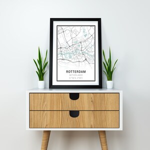 Rotterdam Map Art Print • Netherlands Rotterdam City Map Poster ...