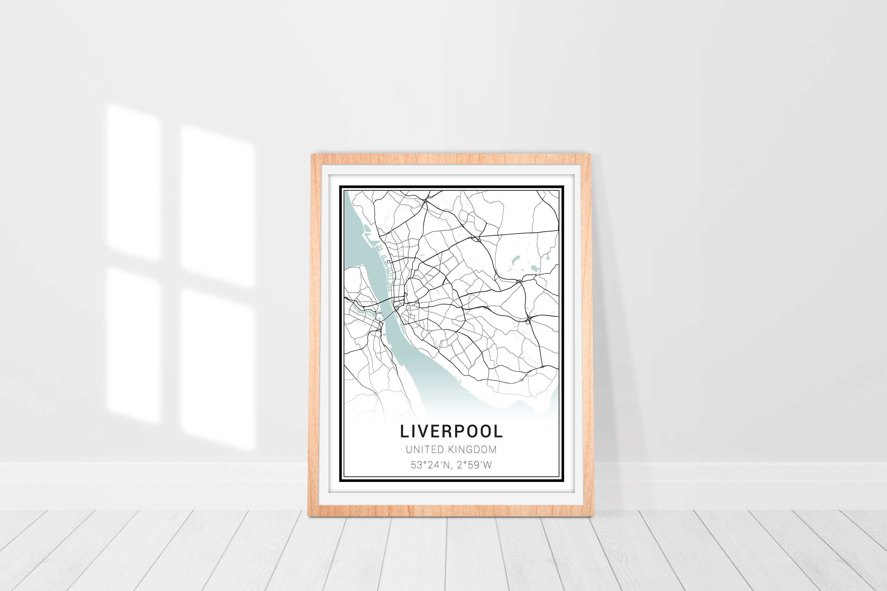 Liverpool Map Art Print • United Kingdom Liverpool City Map Poster ...