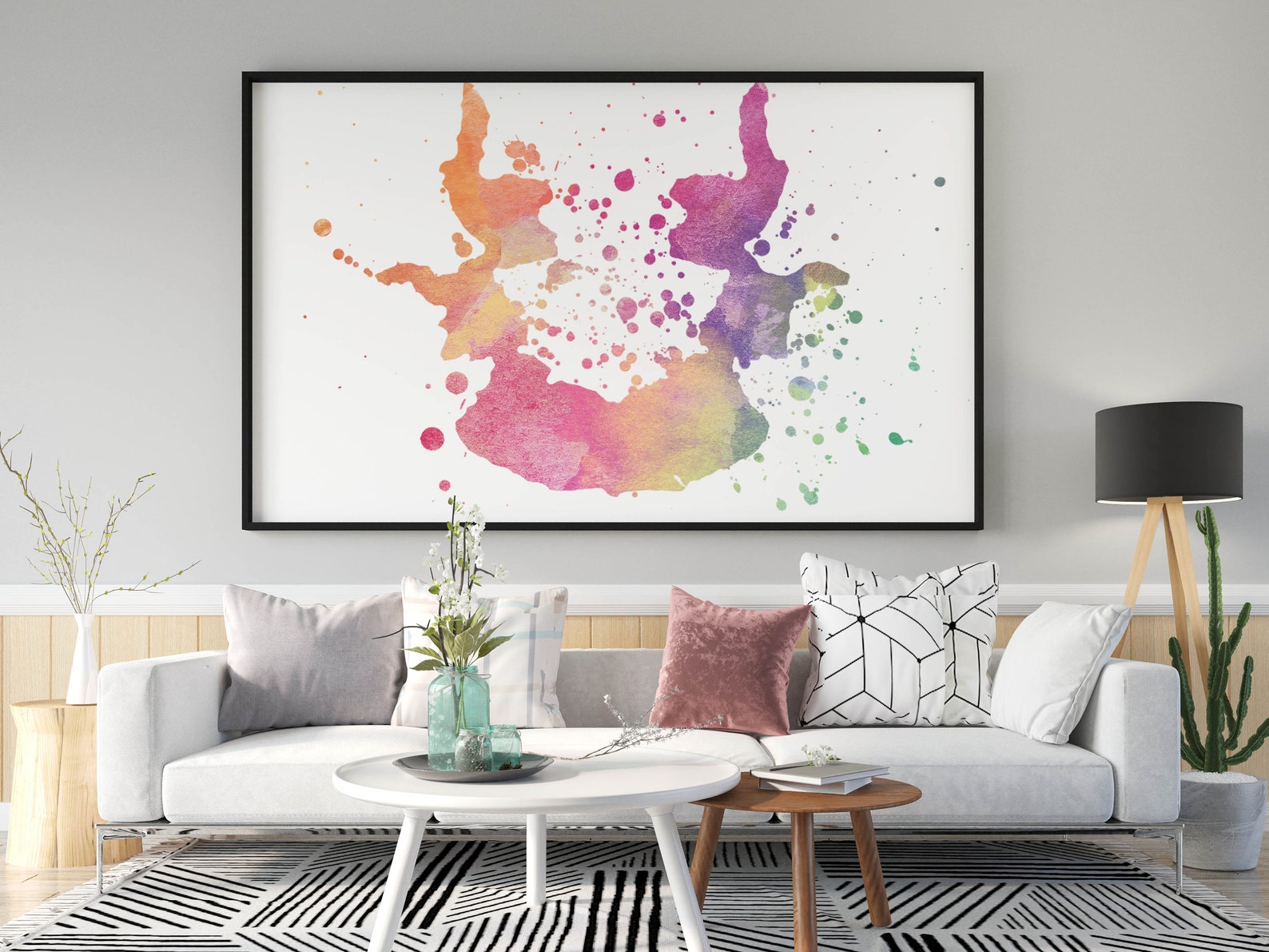 Watercolor Rorschach Inkblot Test Card 7 Medical Clinic Art - Etsy