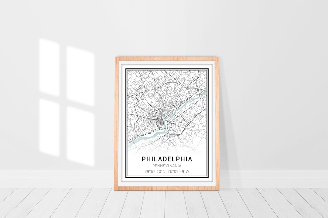 Philadelphia Map Art Print • Pennsylvania Philadelphia City Map Poster ...