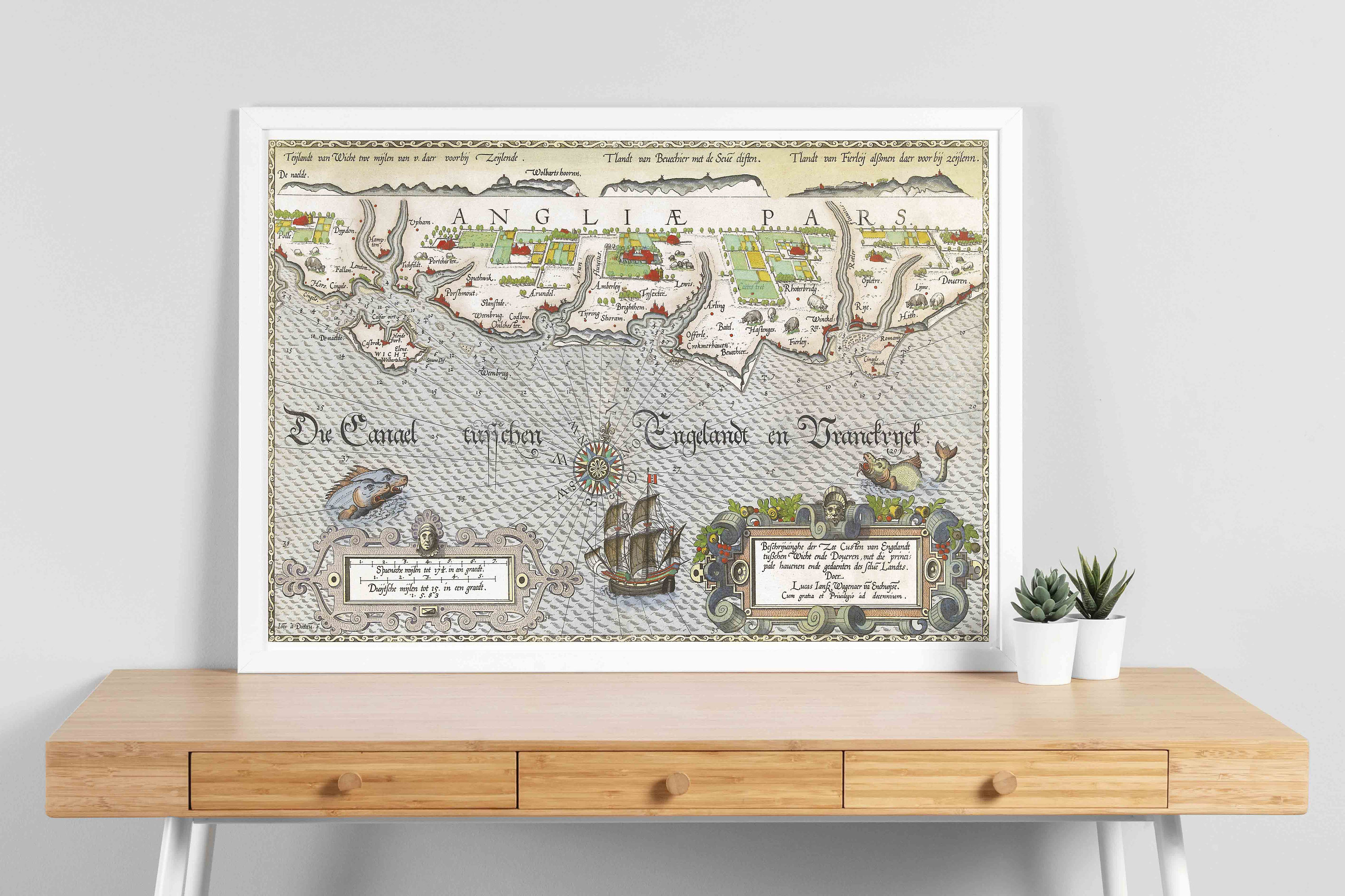 Vintage Europe Map Art (1580) - Vintage Map Print, Old Map Art, Vintage ...