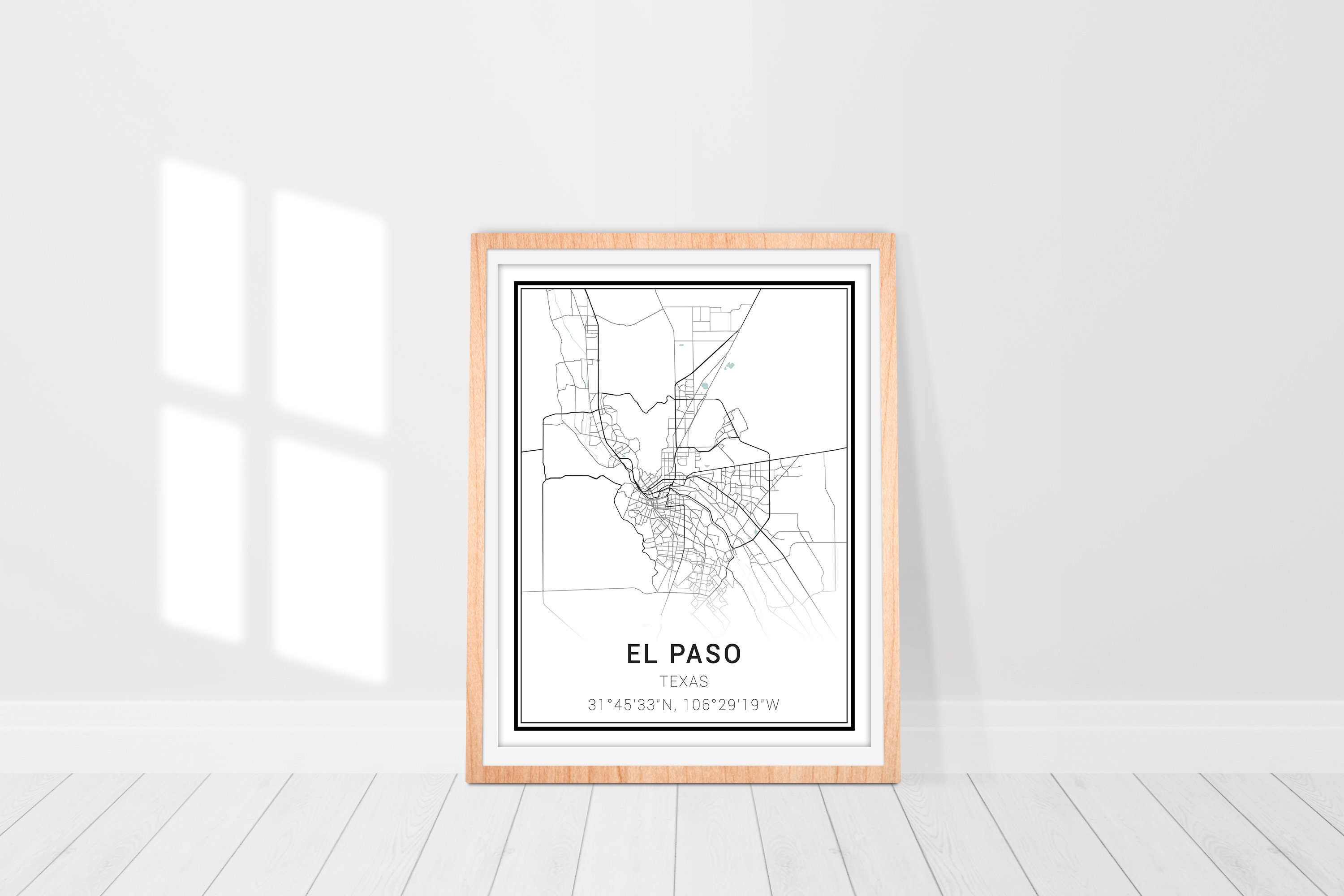 El Paso Map Print El Paso City Map El Paso Poster El - Etsy