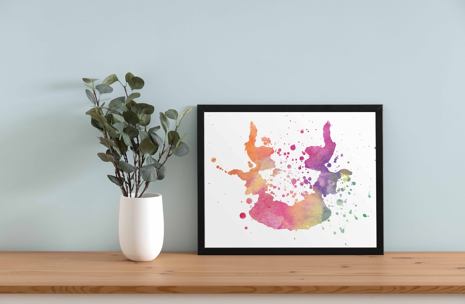 Watercolor Rorschach Inkblot Test Card 7 Medical Clinic Art - Etsy