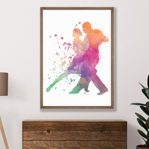 Watercolor Tango Print - Tango Wall Art, Dance Wall Art, Dance Wall ...