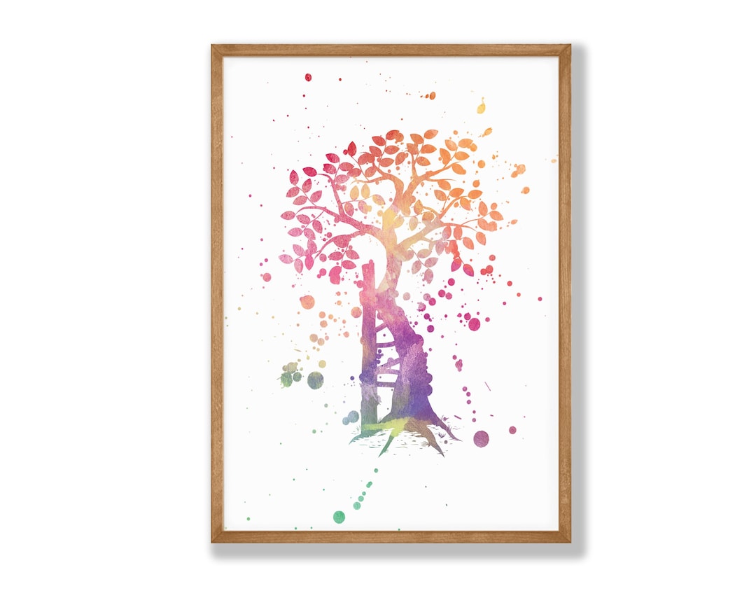Watercolor Orthopedic Tree Print, Clinic Decor, Chiropractor ...