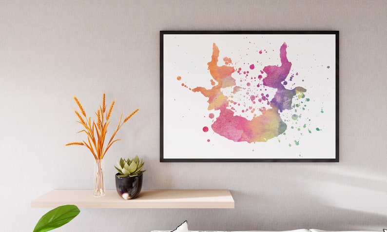 Watercolor Rorschach Inkblot Test Card 7 Medical Clinic Art - Etsy