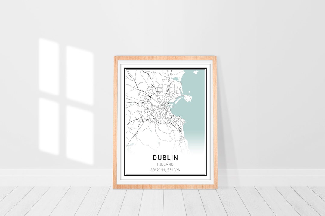 Dublin Map Art Print • Ireland Dublin City Map • Dublin Poster ...