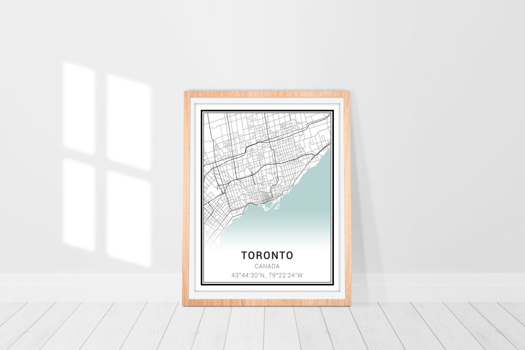 Toronto Map Art Print • Canada Toronto City Map Poster • Toronto City ...