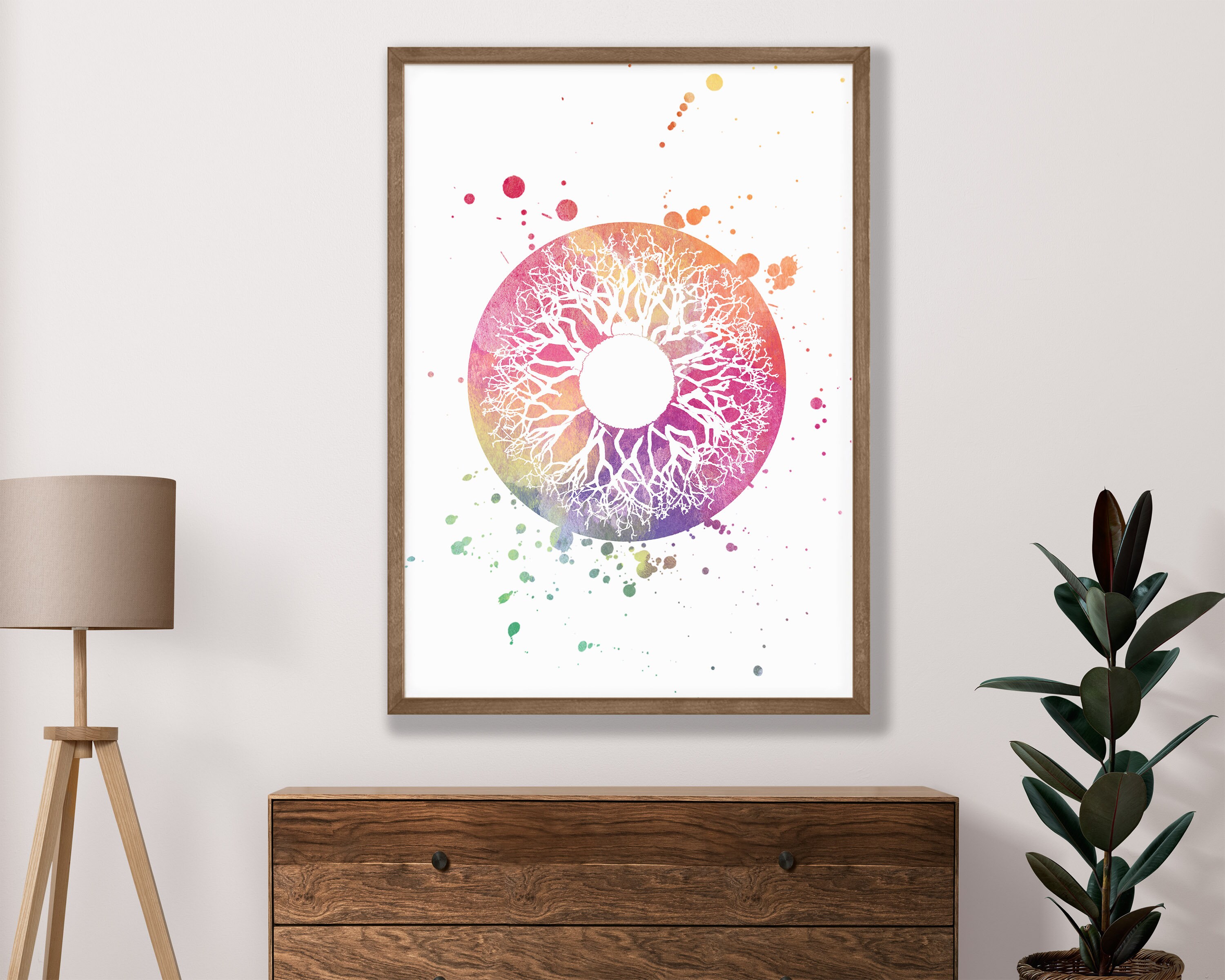 Watercolor Iris Wall Art, Human Eye Optometrist Optician Poster Gift ...