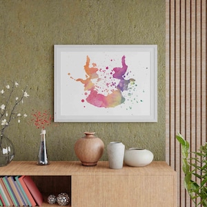 Watercolor Rorschach Inkblot Test Card 7, Medical Clinic Art Poster ...