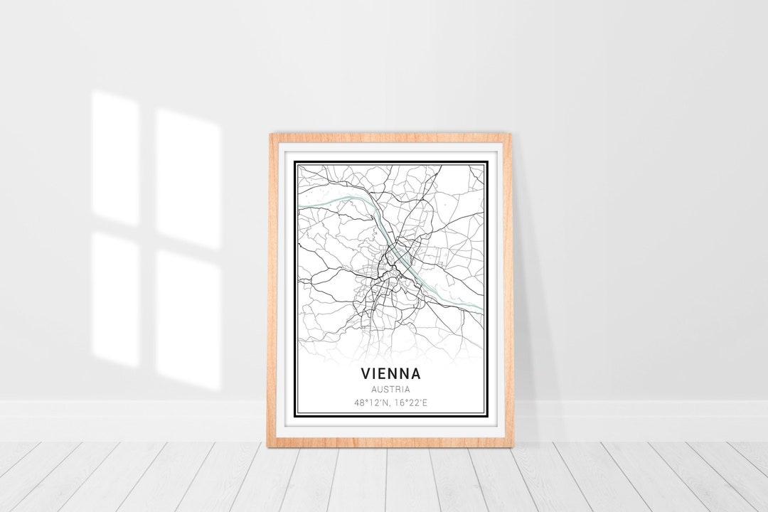 Vienna Map Art Print • Austria Vienna City Map Poster • Vienna City ...