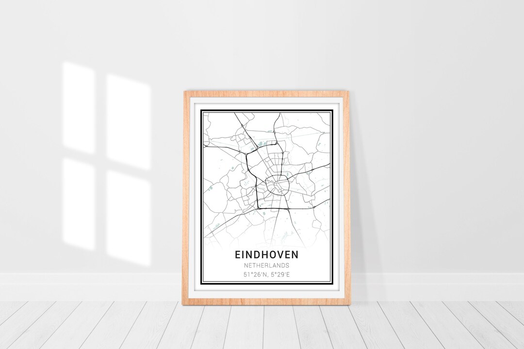 Eindhoven Map Art Print • Netherlands Eindhoven City Map Poster ...