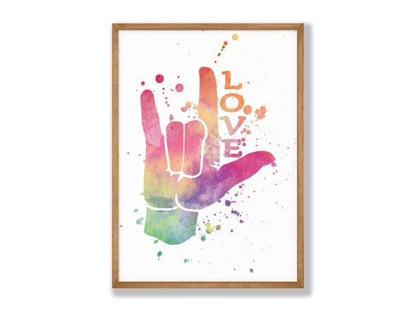 Asl American Sign Language Art Adorable American Sign Language