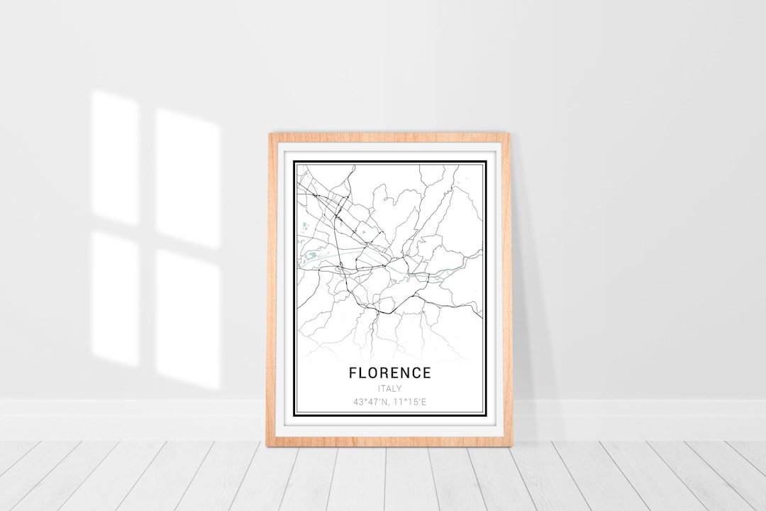 Florence Map Art Print • Italy Florence City Map Poster • Italy ...