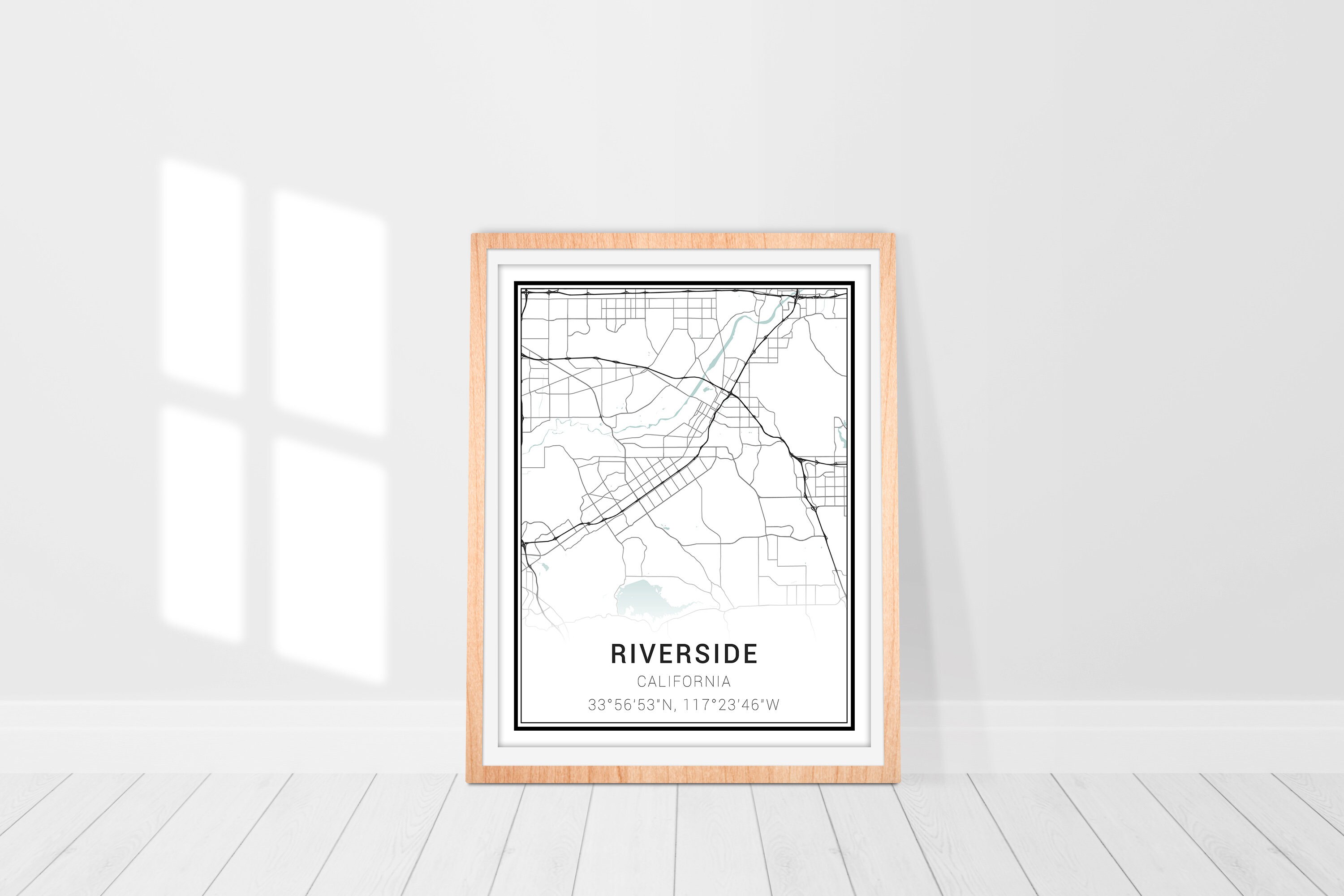 Riverside Map Print Riverside City Map Riverside Poster Riverside Wall ...
