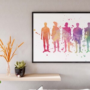 Watercolor Male Body Shapes Poster - Human Anatomy Print, Medical and ...
