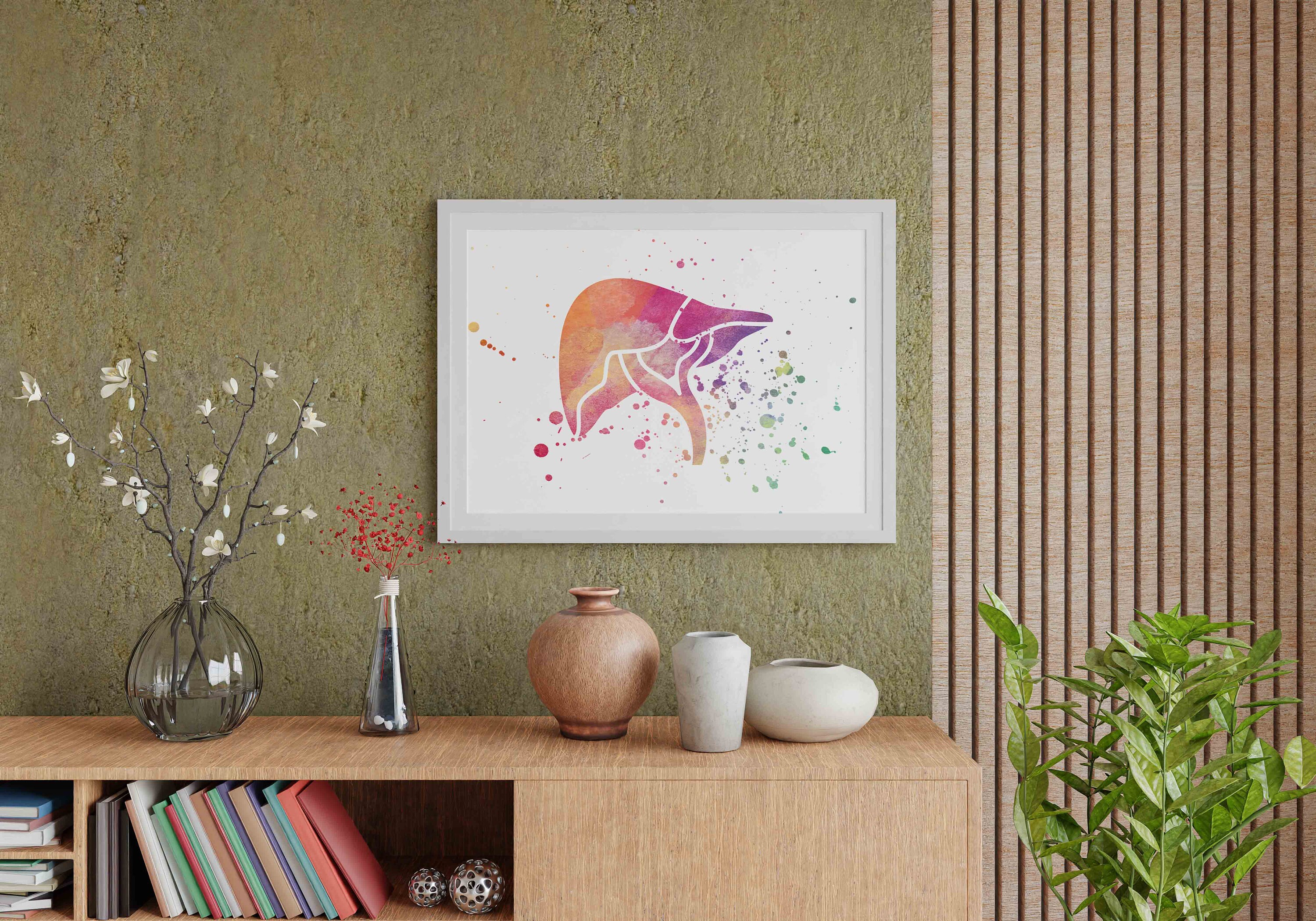 Watercolor Liver Anatomy Poster Human Anatomy Print Medical - Etsy