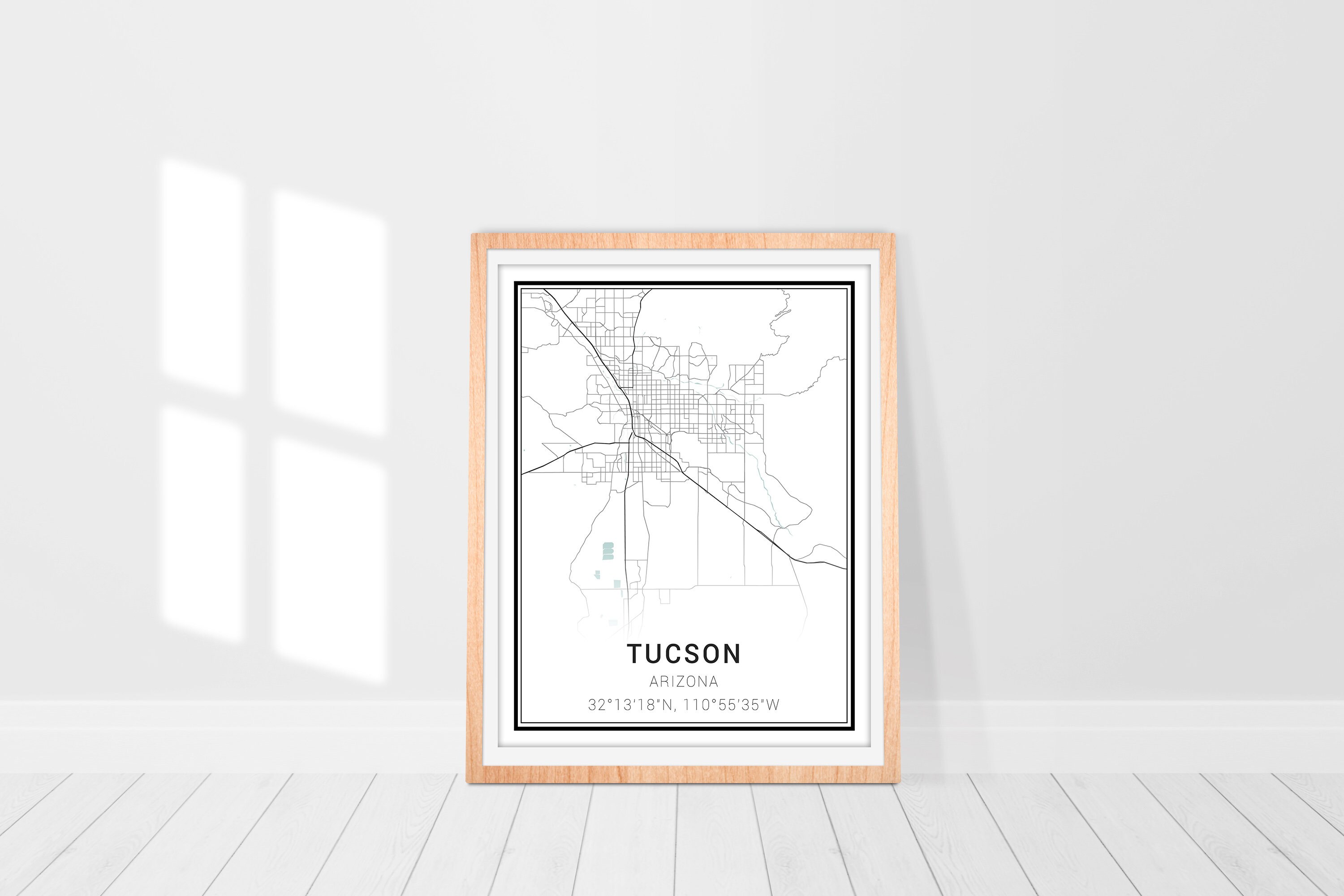 Impresión de mapas de Tucson Mapa de la ciudad de Tucson - Etsy México