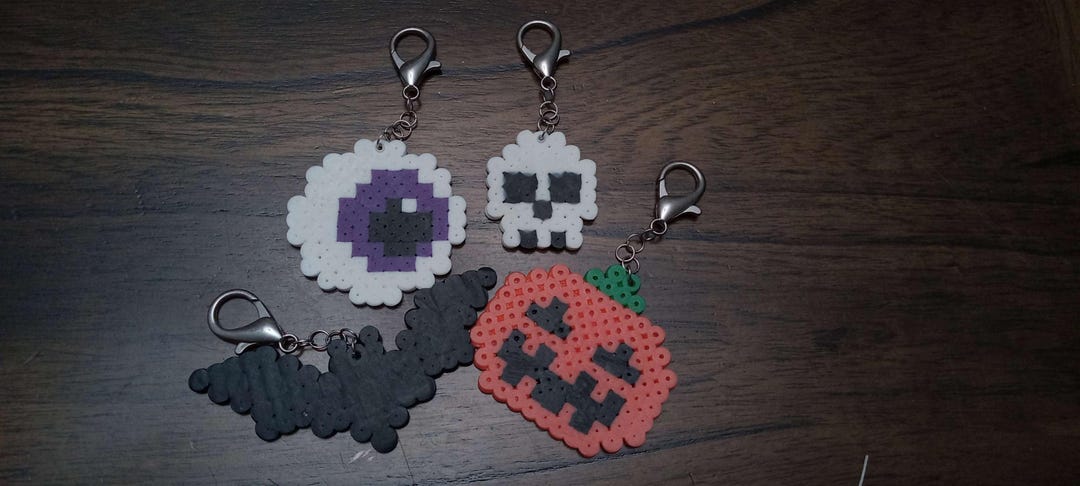Halloween Perler Beads Keychains - Etsy