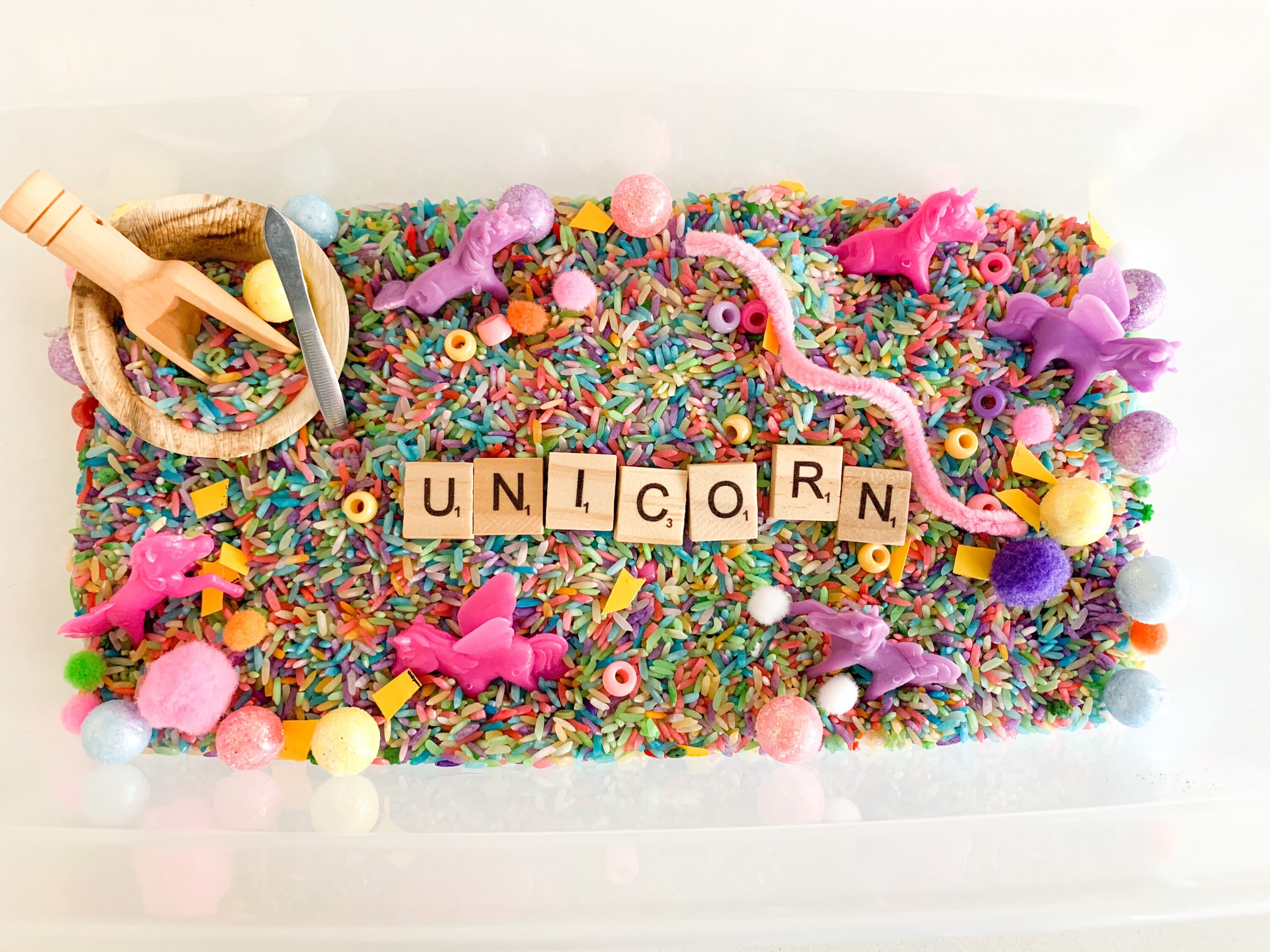 Personalized Unicorn Magic Sensory Bin - Etsy