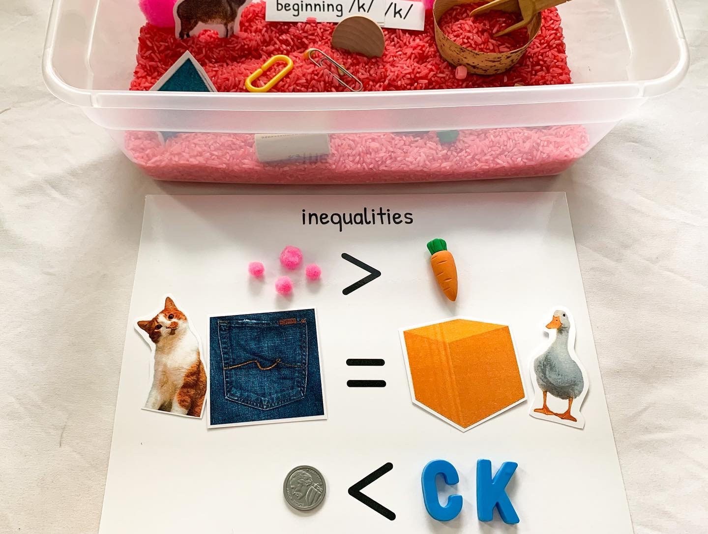Personalized /k/ Sound Sensory Bin - Etsy