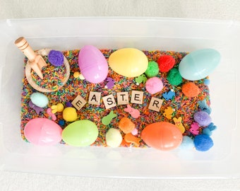 Easter Alphabet Sensory Bin, Uppercase and Lowercase Learning Kit ...