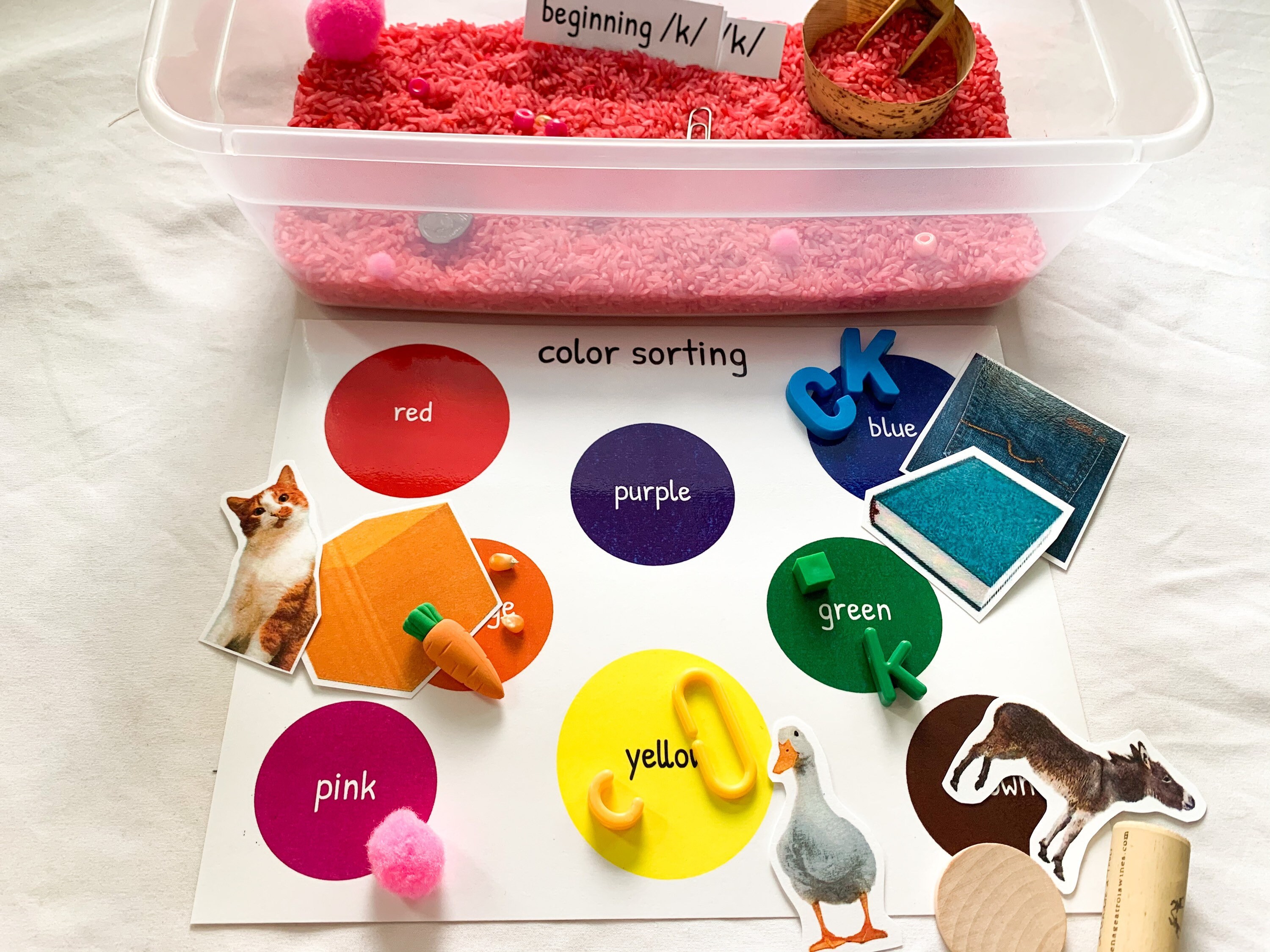 Sensory Bin Learning Mats Digital File - Etsy
