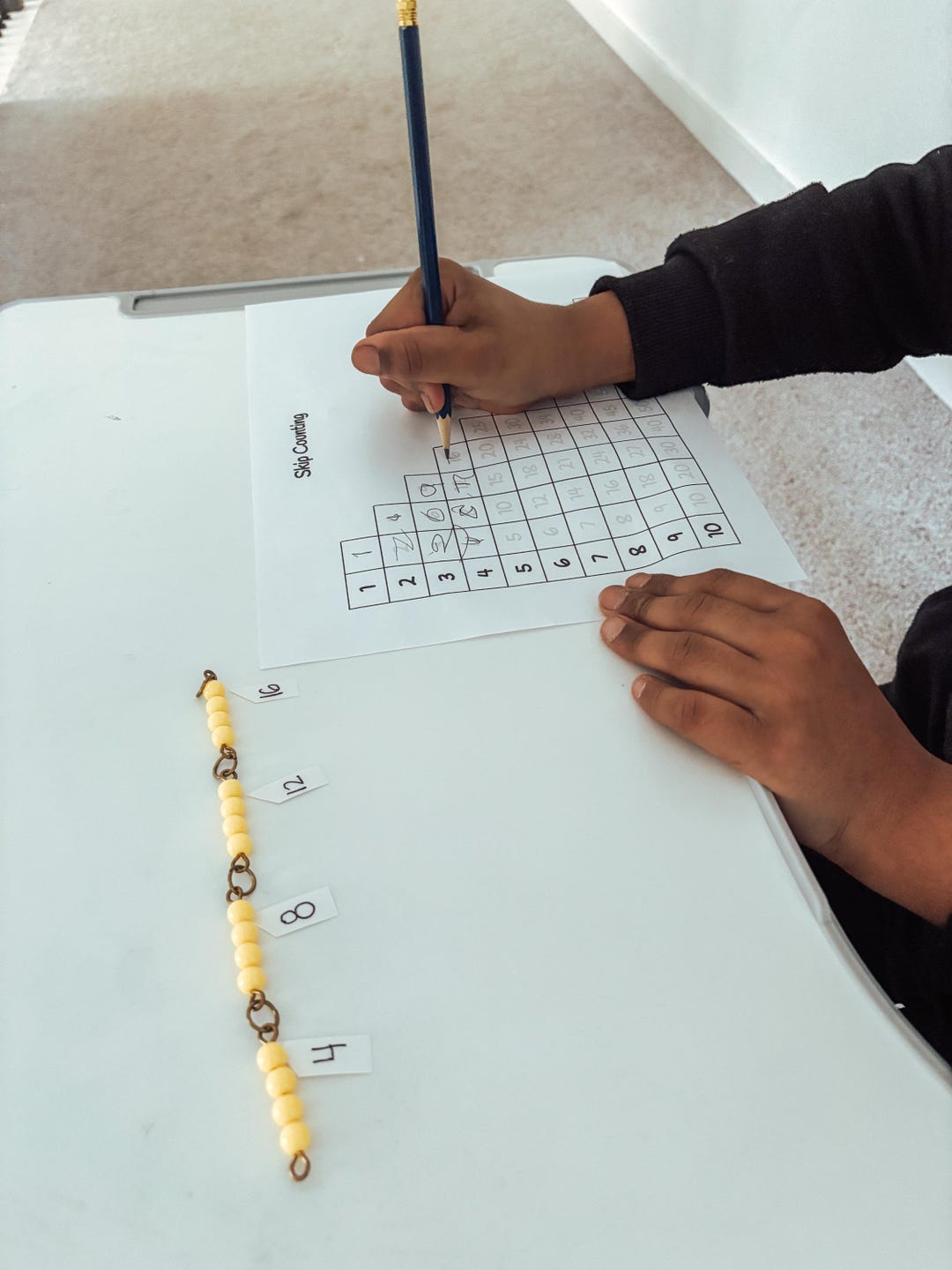 Montessori Short Square Skip Counting Chain PDF With Control - Etsy