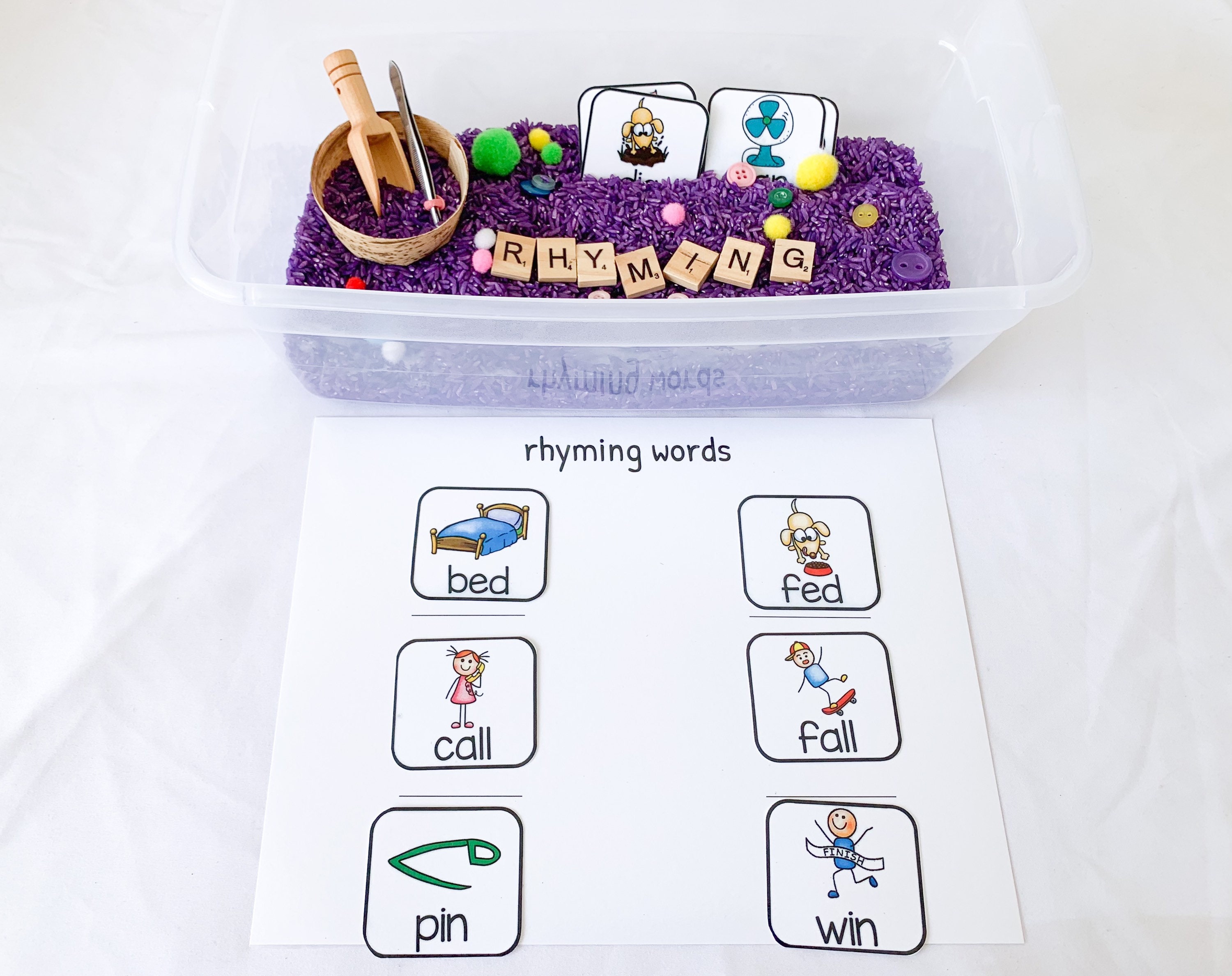 Sensory Bin Learning Mats Digital File - Etsy