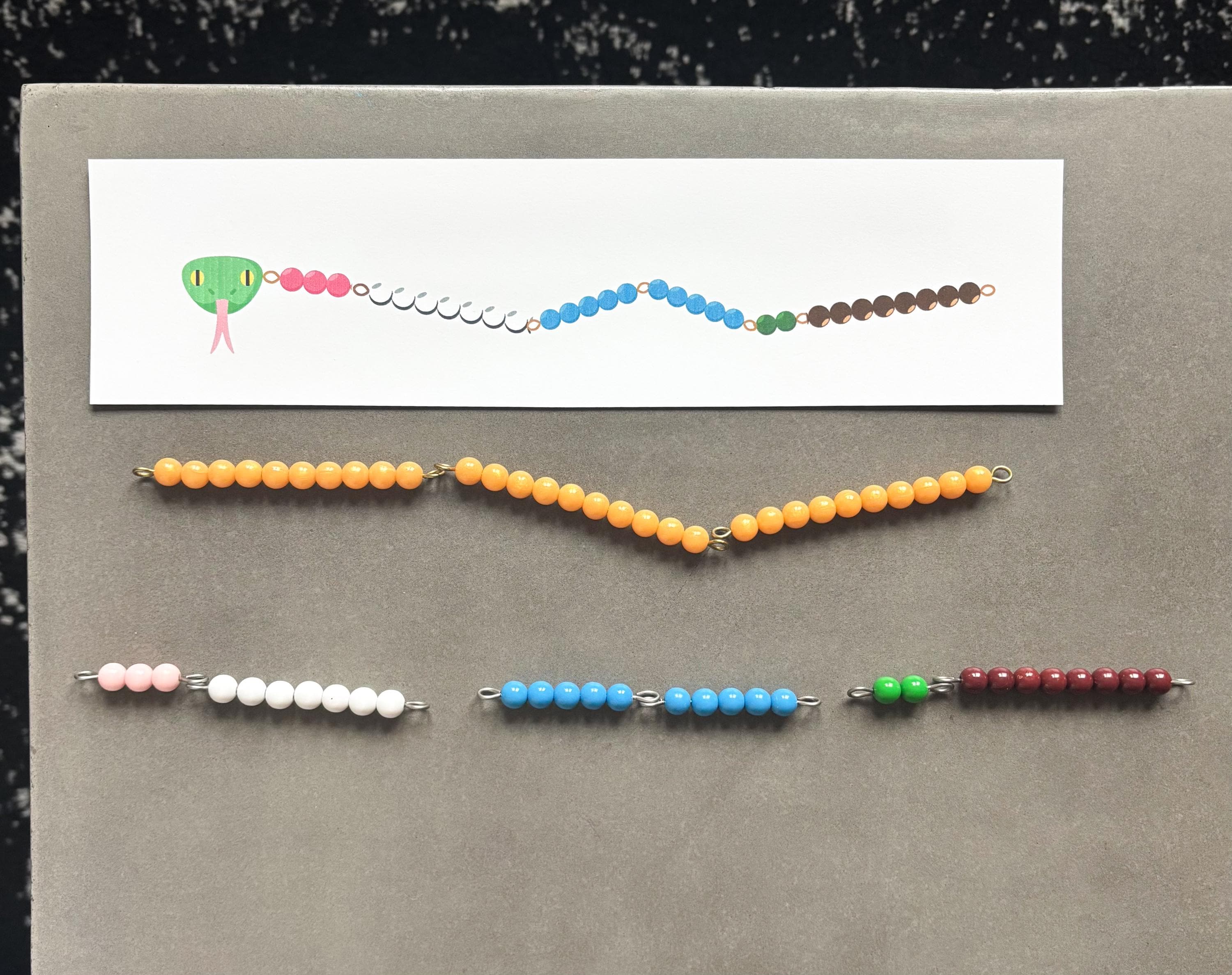 Montessori Addition Snake Game, the Search for 10, Golden Beads, Making ...