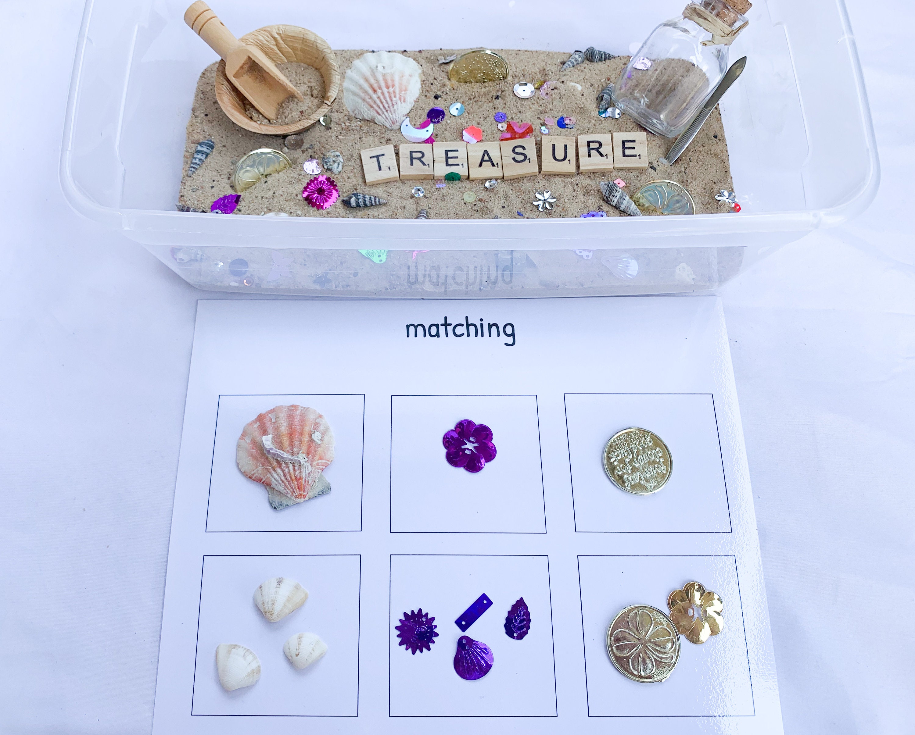 Personalized Treasure Sensory Bin - Etsy