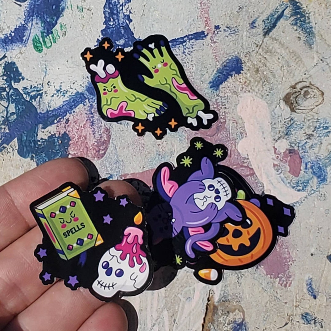 Kawaii Halloween Zombie Sticker Decal Set Stickers halloween Pumpkin ...