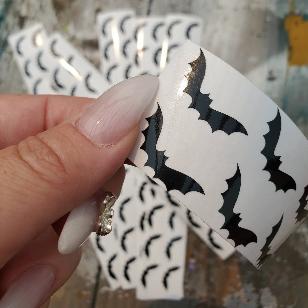 Mini Black Bats Sticker Strip, Bat Stickers, Vinyl Sticker Window Decal ...