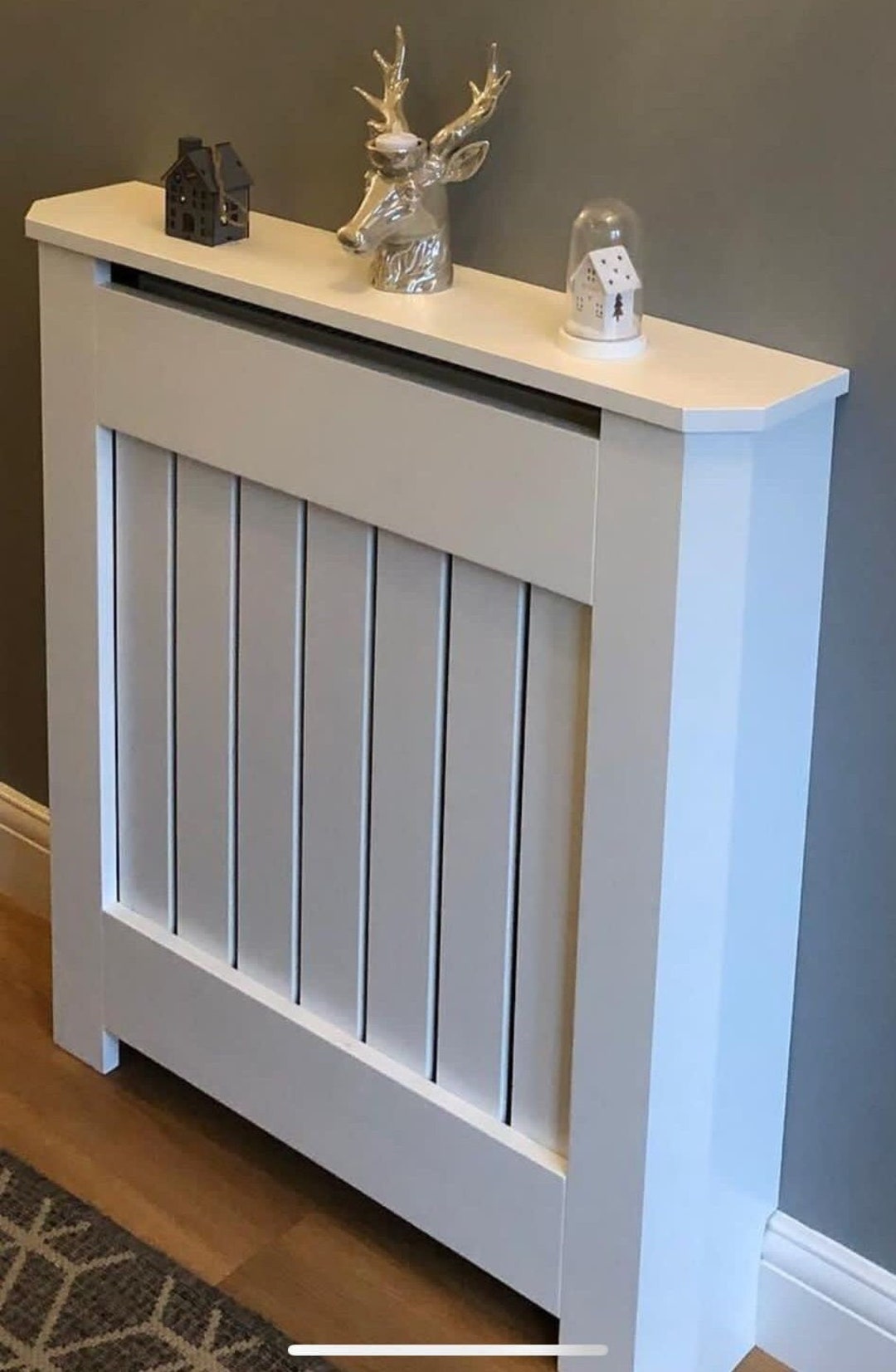 Radiator Cover With Mitred Corners, Made to Measure With Vertical Slats ...