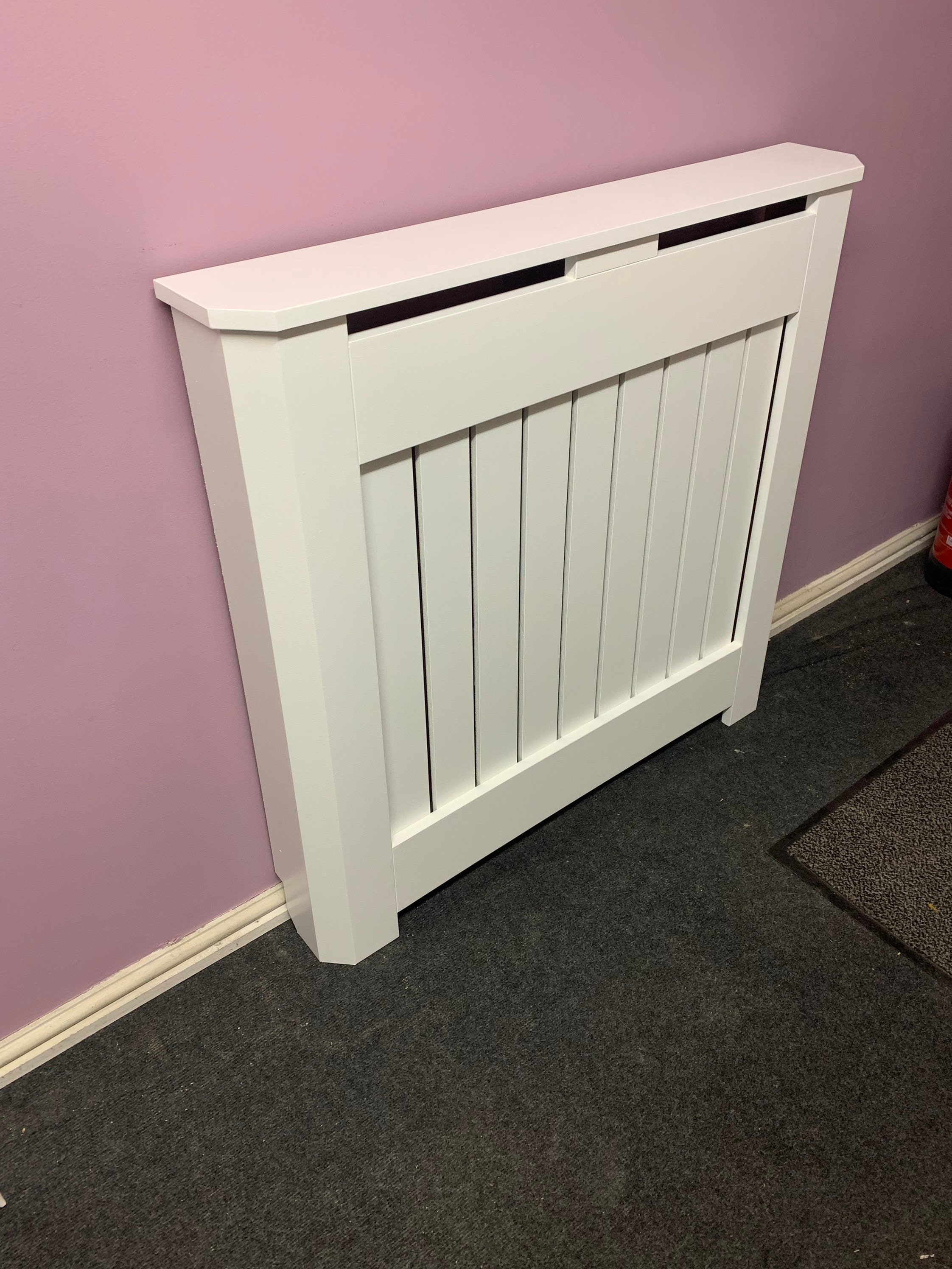 Radiator Cover With Mitred Corners, Made to Measure With Vertical Slats ...
