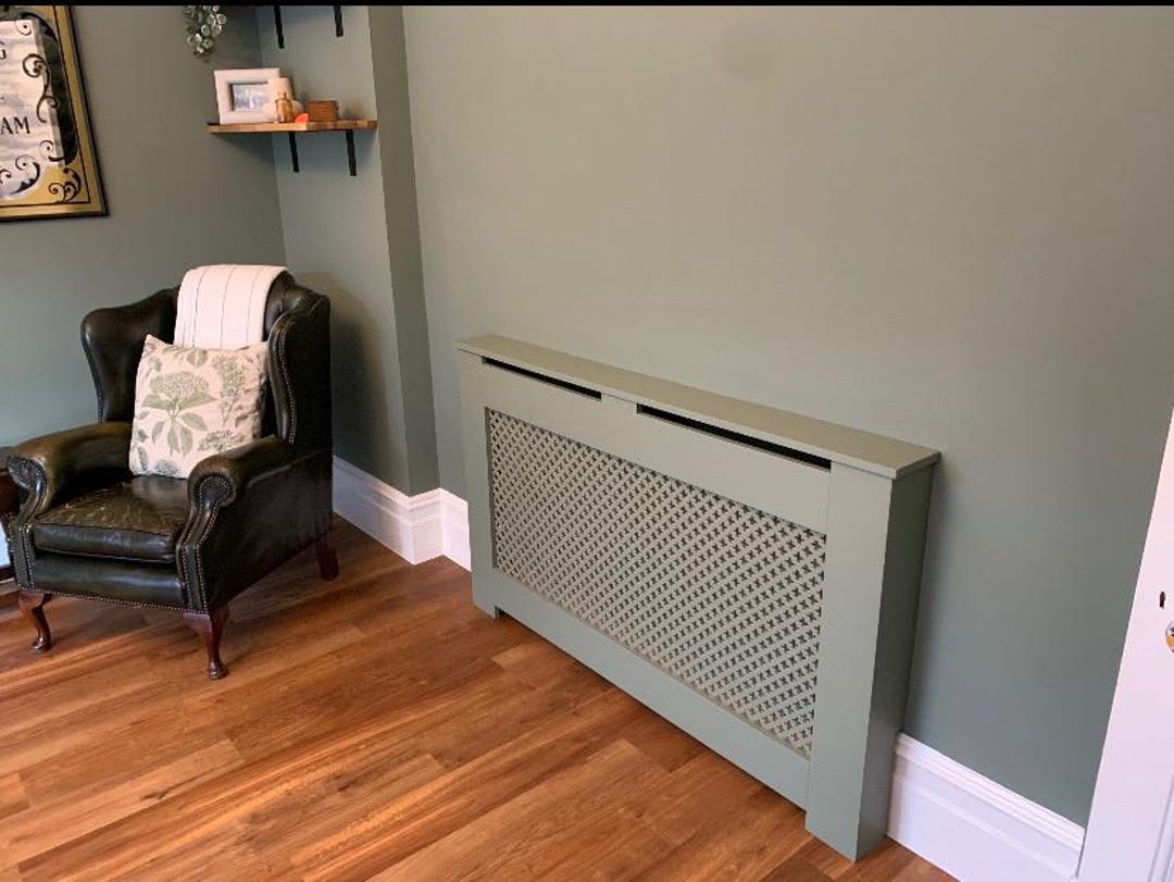 Made to Measure Solid Radiator Cover With Decorative Cross Panel and ...