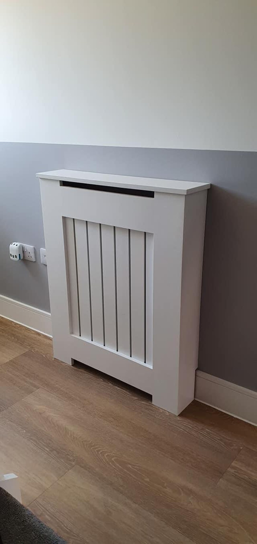 The Elmbridge, Custom Radiator Cover With Square Corners and Vertical ...