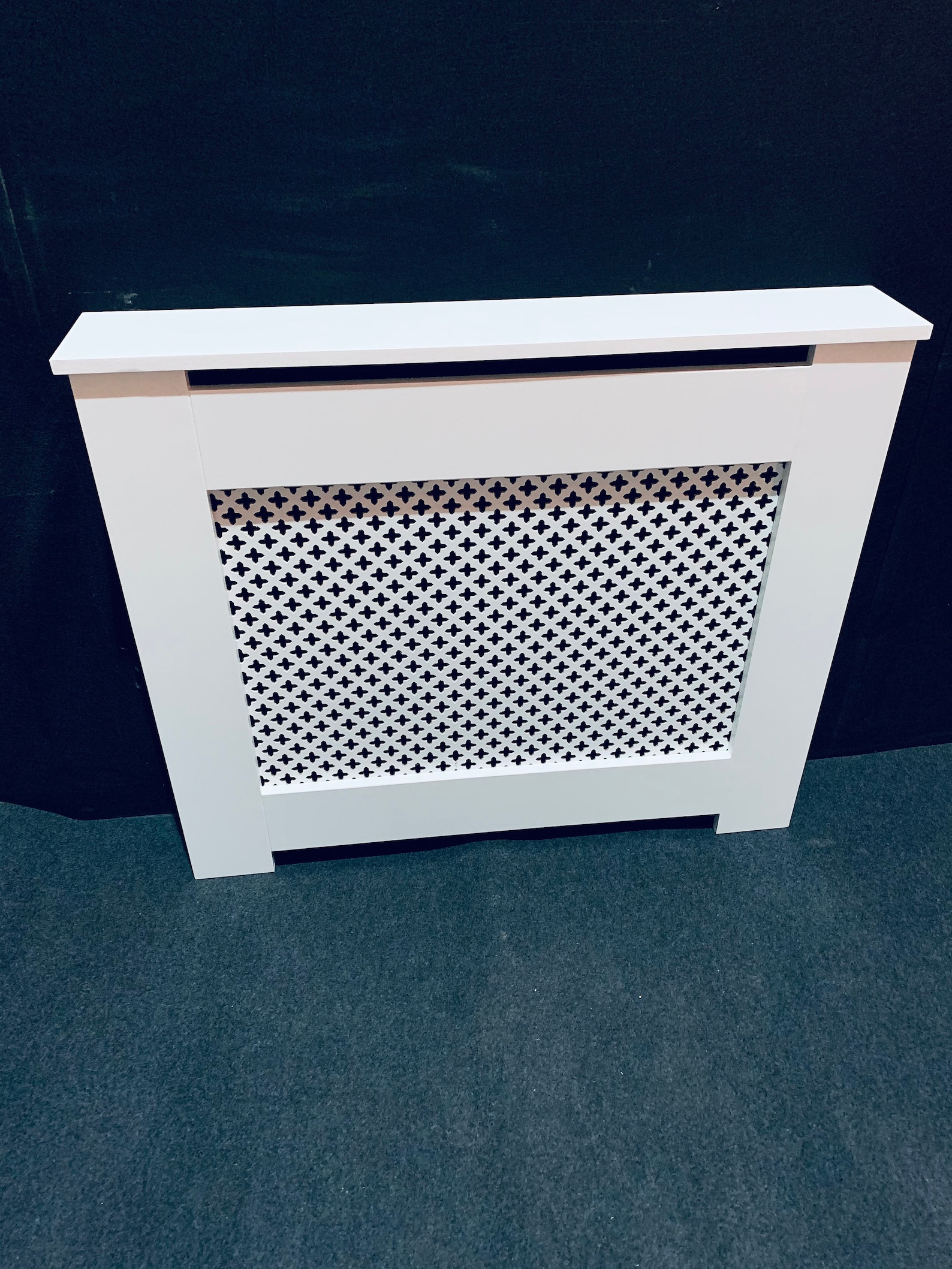 Made to Measure Solid Radiator Cover With Decorative Cross Panel and ...
